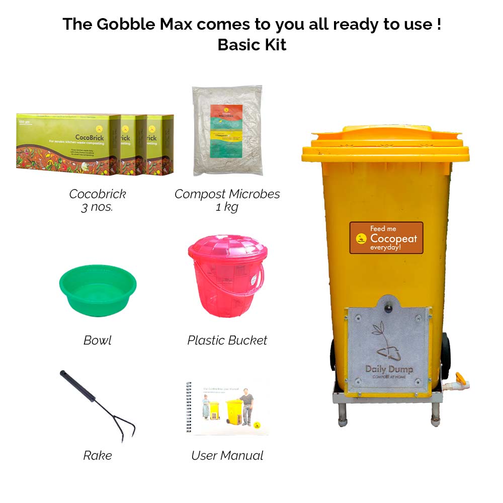 Buy odor-free, ergonomic Gobble Max kitchen waste composter