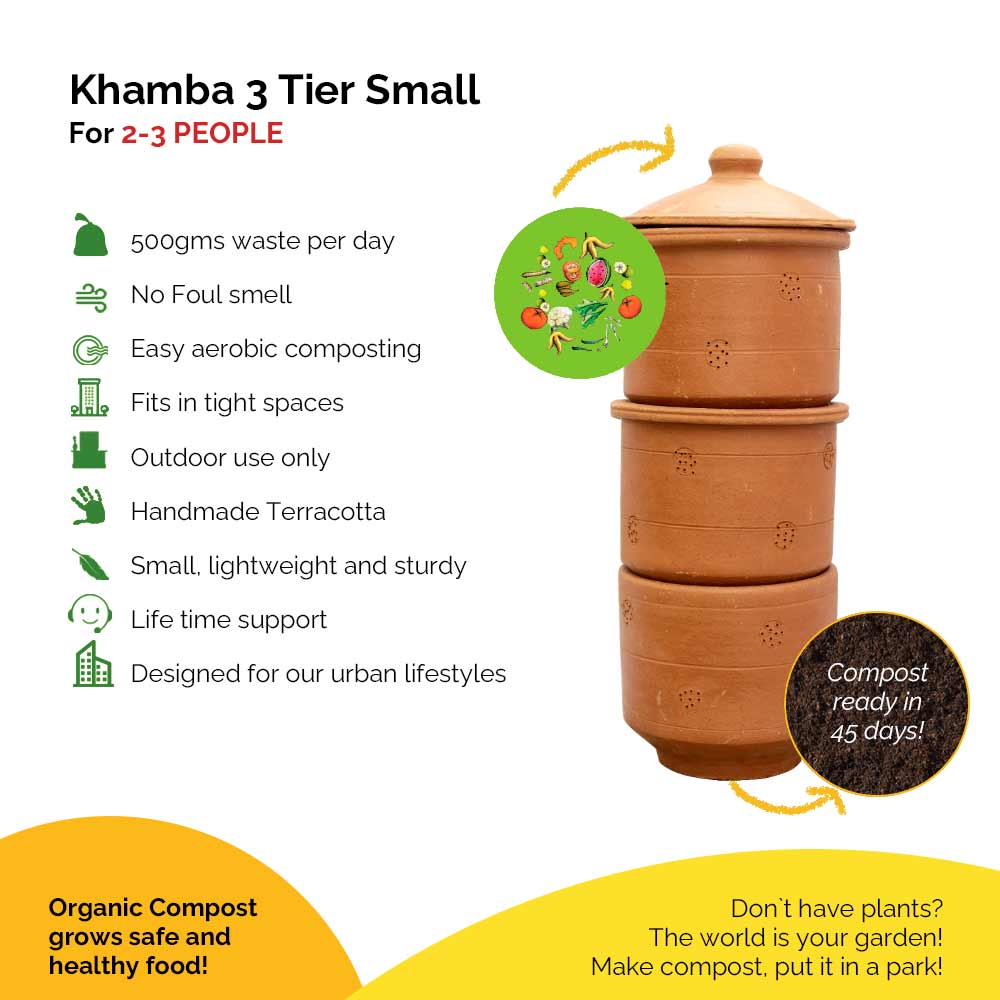 Easy home composting with Khamba 3Tier Large composter